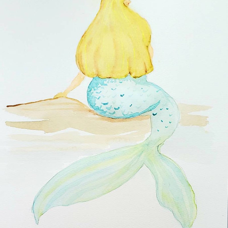 Mermaid Watercolor - Etsy