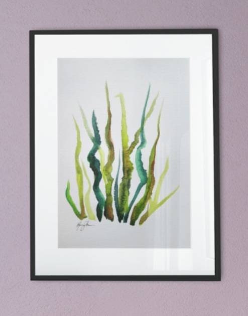 Sea Grass Original Watercolor Painting Coastal Living Room - Etsy