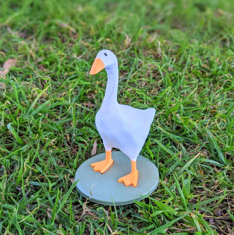 Untitled goose game 3D printed goose with base and magnets | Etsy
