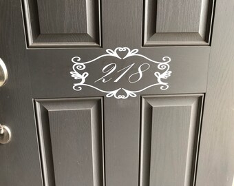 Vinyl Door Numbers-custom Made - Etsy