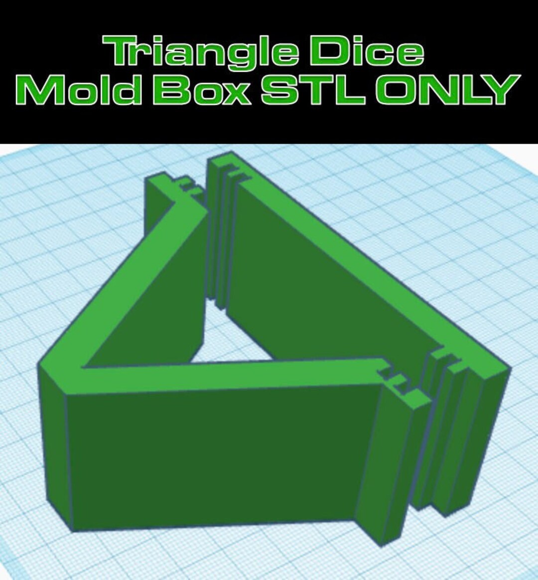 STL Rectangle Mold Box for Dice Making - Fits 7-8 Piece Set (STL ONLY ...
