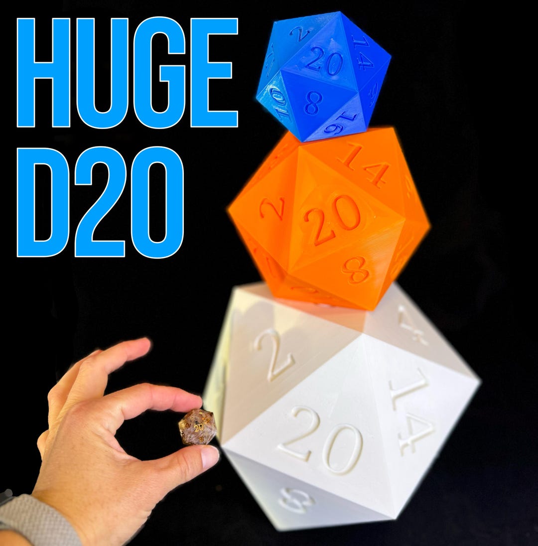 Huge D20 | Large D20 Dice | 3D Printed D20 | D&D Gift - Etsy