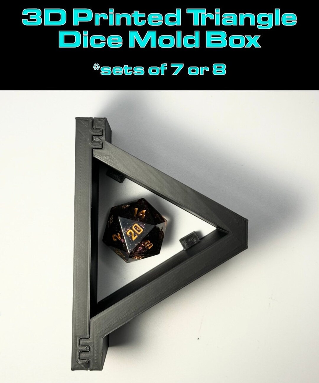 3D Printed Triangle Dice Mold Box Set (7 or 8 Pieces) - Etsy