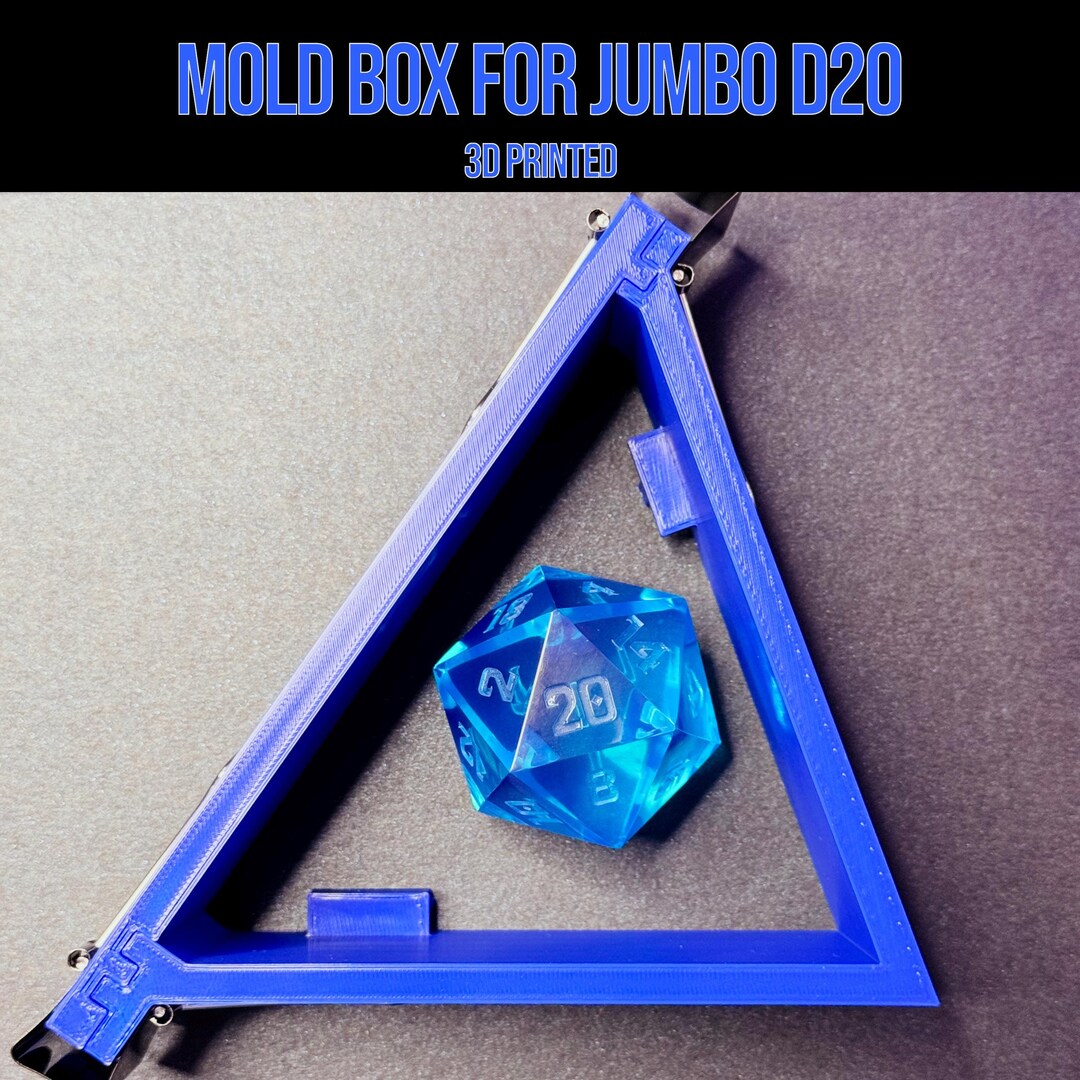 3D Printed Jumbo D20 Mold Box | DND Dice Mold Housing | Dice Making ...