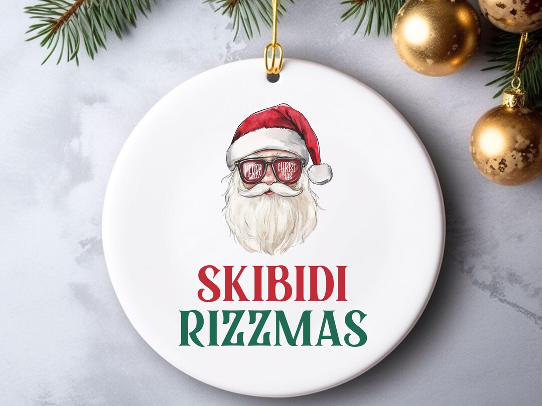 Skibidi Rizzmas Teenage Meme Christmas Ornament,gen Alpha Funny ...