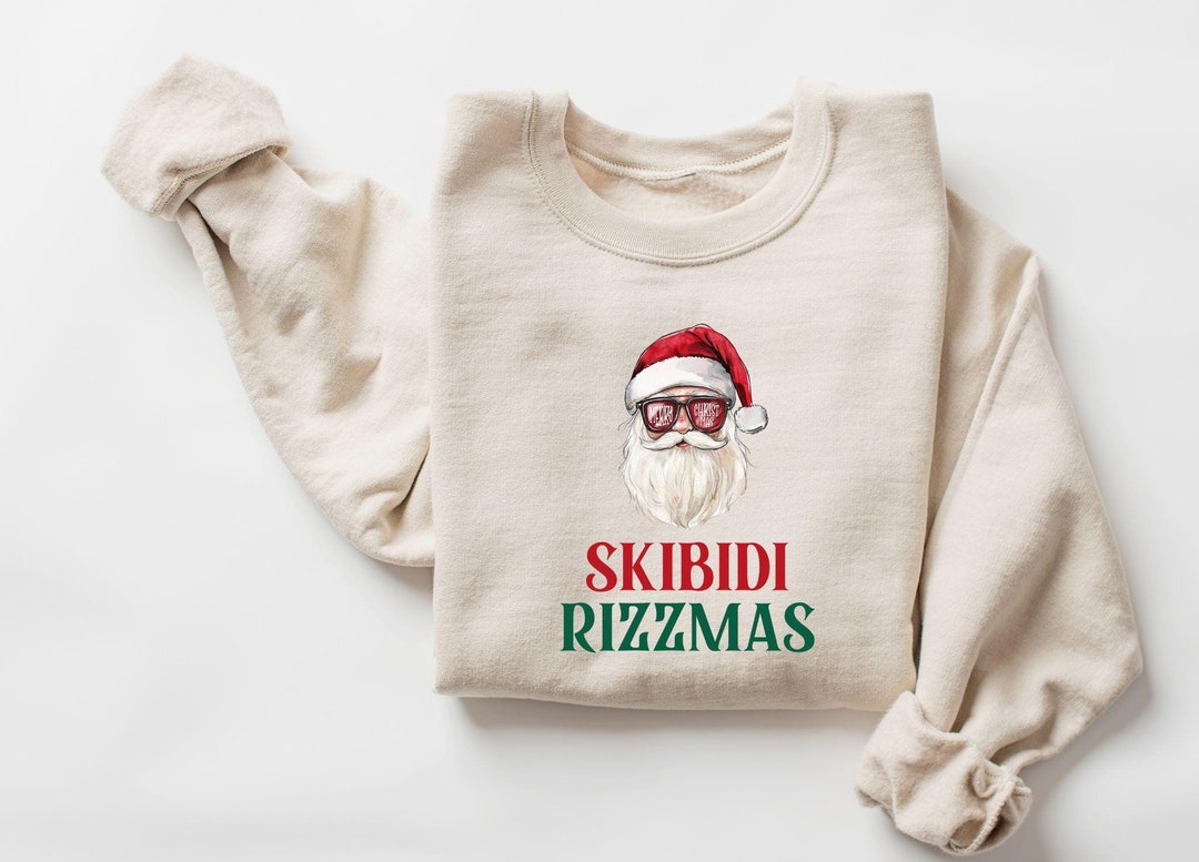 Skibidi Rizzmas Teenage Meme Sweatshirt,gen Alpha Funny, Rizzmas ...