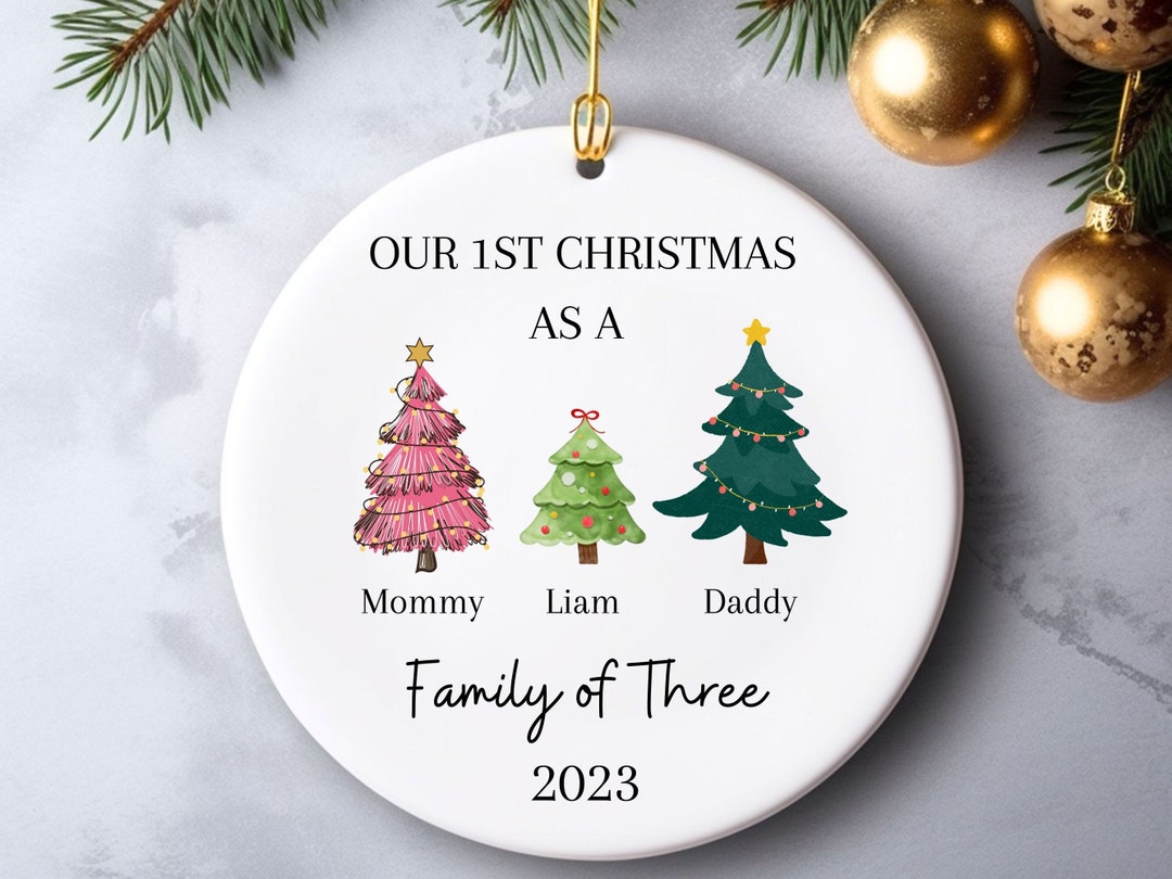 Family of Three Christmas Ornament, Family of 3 Family Ornament ...