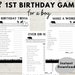 1st Birthday Trivia Games Wildlife Theme - Etsy