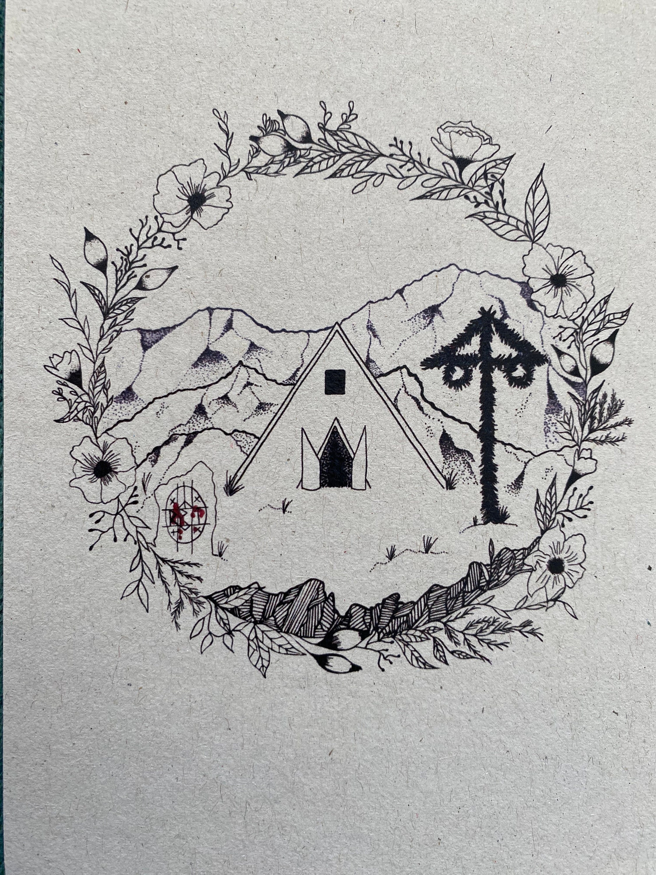 Ari Aster’s Midsommar Movie Dotwork Postcard Print // A24 Yellow ...