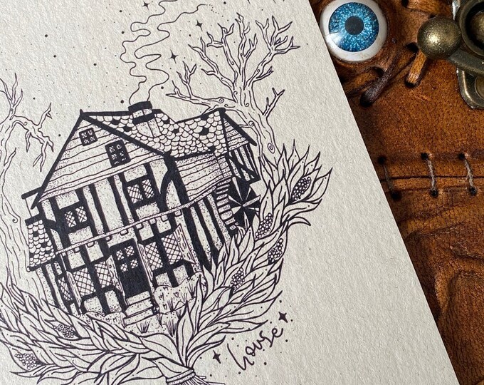Disney’s Hocus Pocus Movie Sanderson Sisters' Cottage A6 Postcard Print ...