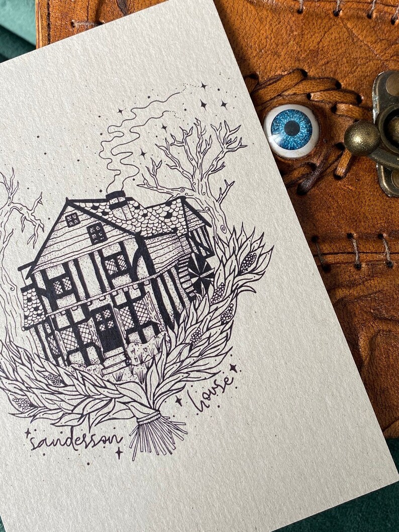 Disneys Hocus Pocus Movie Sanderson Sisters' Cottage A6 Postcard Print ...