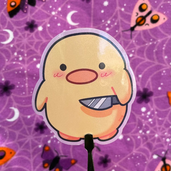 Duck With Knife Sticker - Etsy