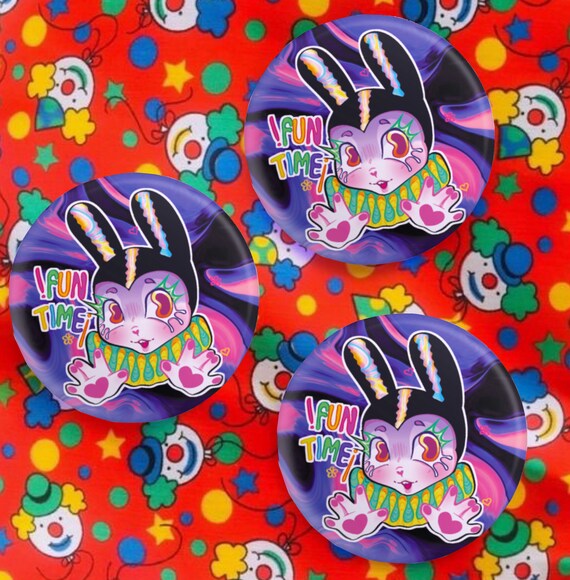 Fun Time 1.5 Inch Kidcore Circus Animal Inspired Button - Etsy
