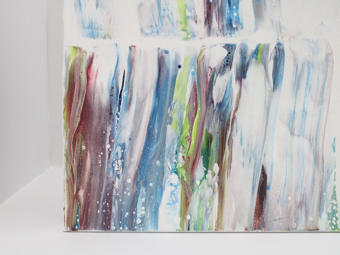 Rainbow Colors Abstract Painting Original Artwork Acrylic - Etsy