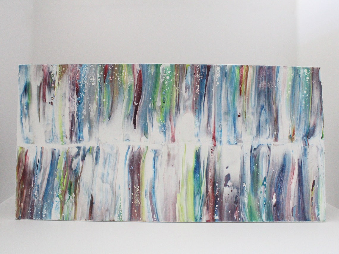 Rainbow Colors Abstract Painting Original Artwork Acrylic - Etsy