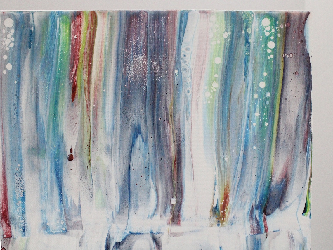 Rainbow Colors Abstract Painting Original Artwork Acrylic - Etsy