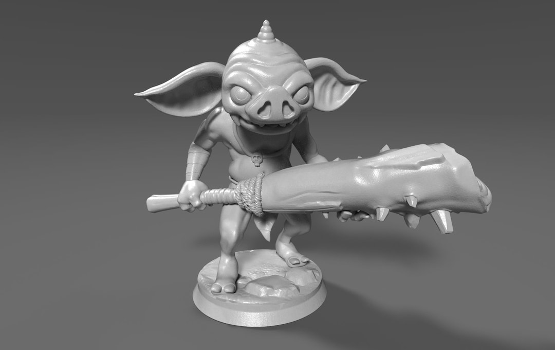 Bokoblin Inspired Figurine 28mm: Spike Boko Bat or Spiked Shield ...