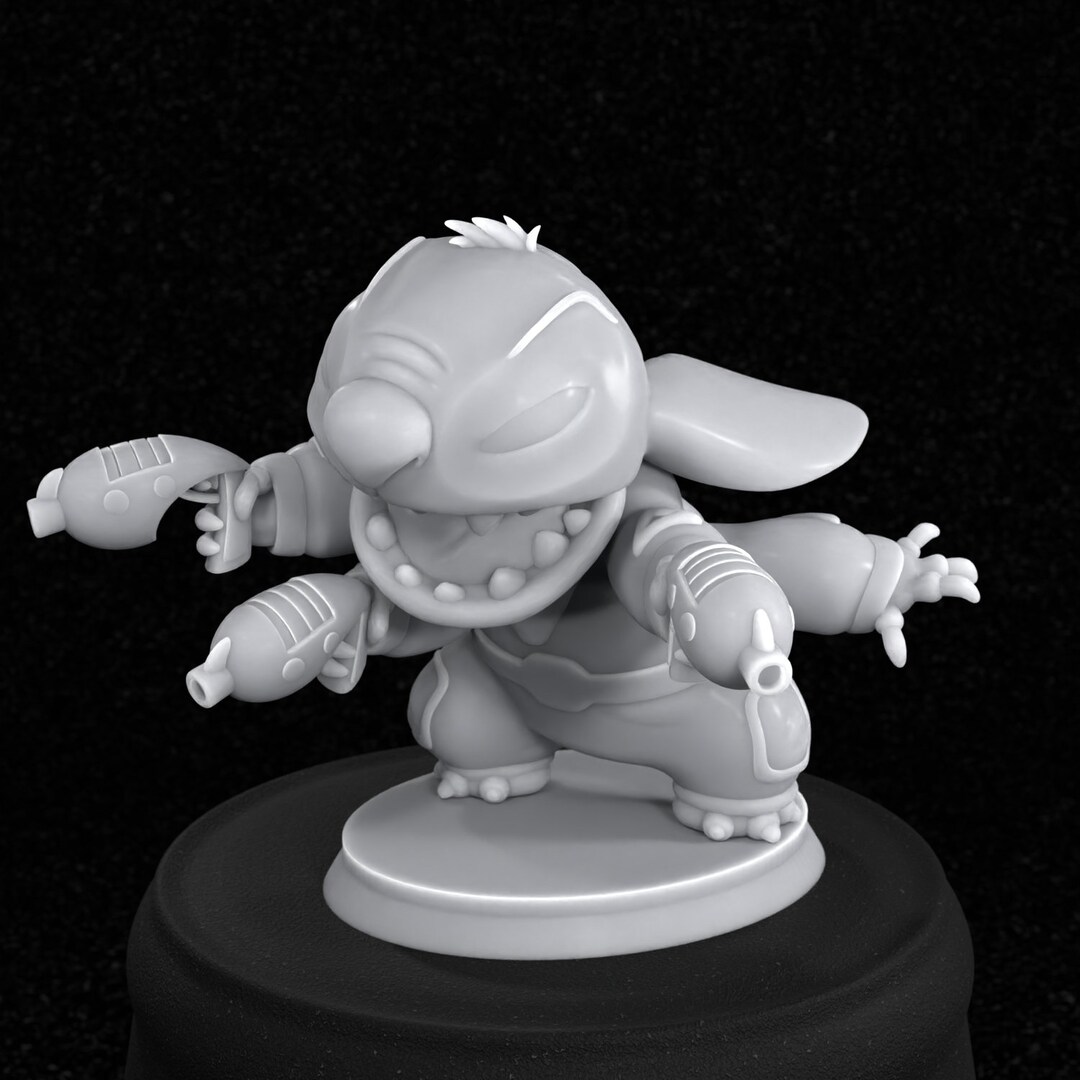 Stitch Inspired Figurine V3 42mm - Etsy