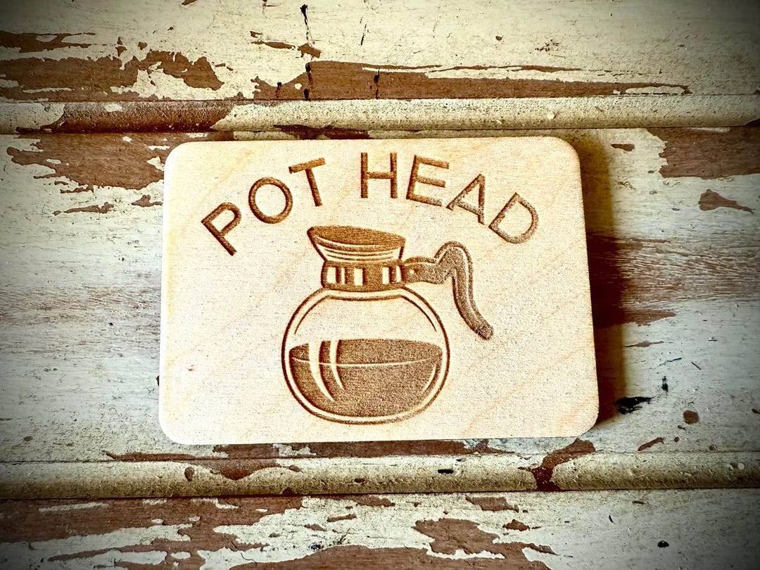 Pot Head Coffee Pot Funny Refrigerator Magnet; Great for Coffee Lovers ...