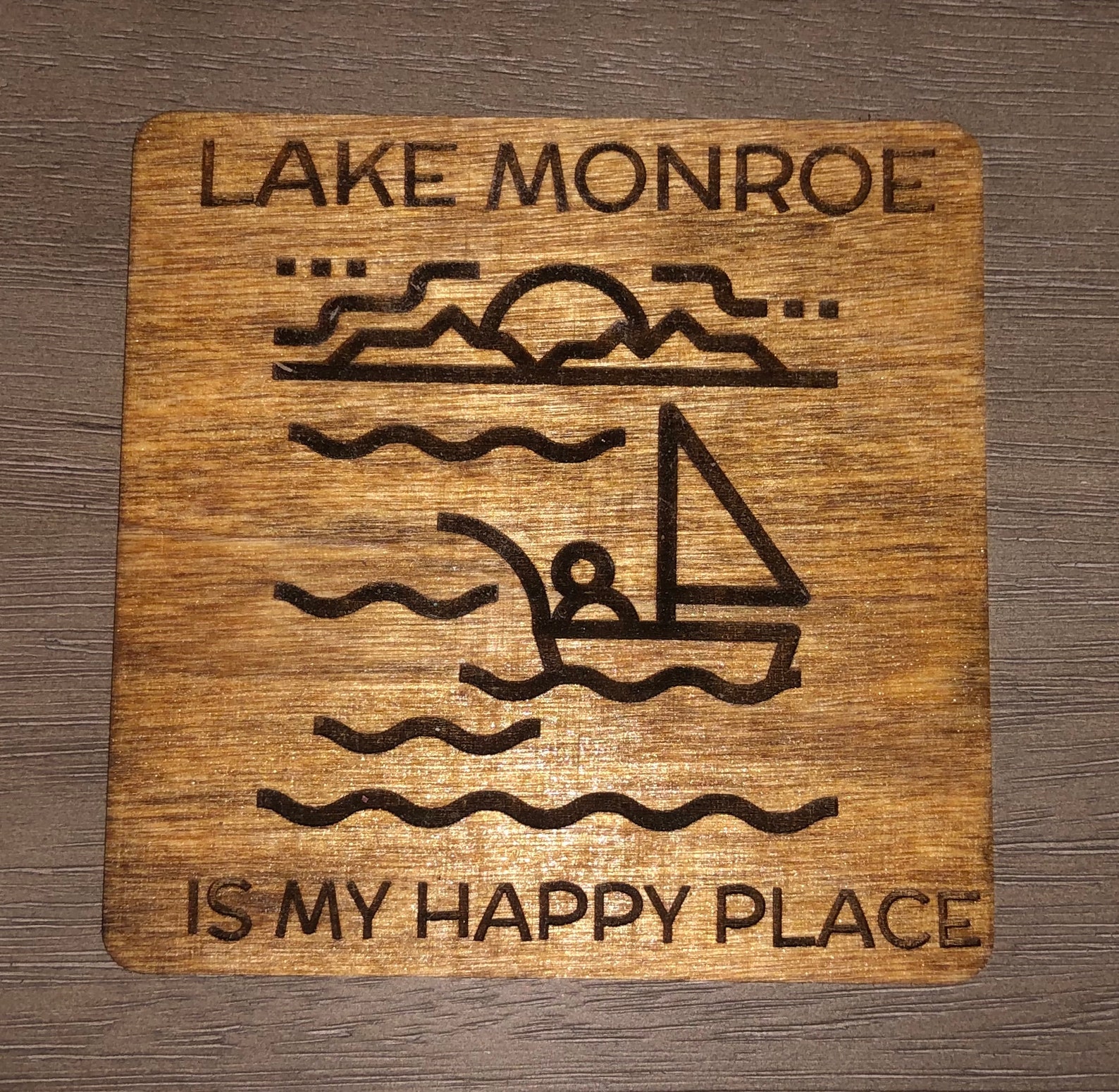 Set of 4 Custom Lake/ Lake House Coasters - Etsy