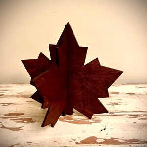 Maple Leaf Wooden Tabletop Decor Available in 3 Sizes and 12 Finishes ...