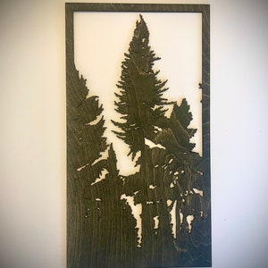 Mixed Tree Forest Wall Art, 3 Panel Available in 12 Finishes, Decor ...