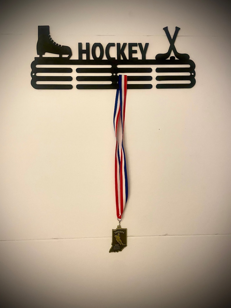 Wood Hockey Medal Holder / Display Available in 12 Finishes. - Etsy