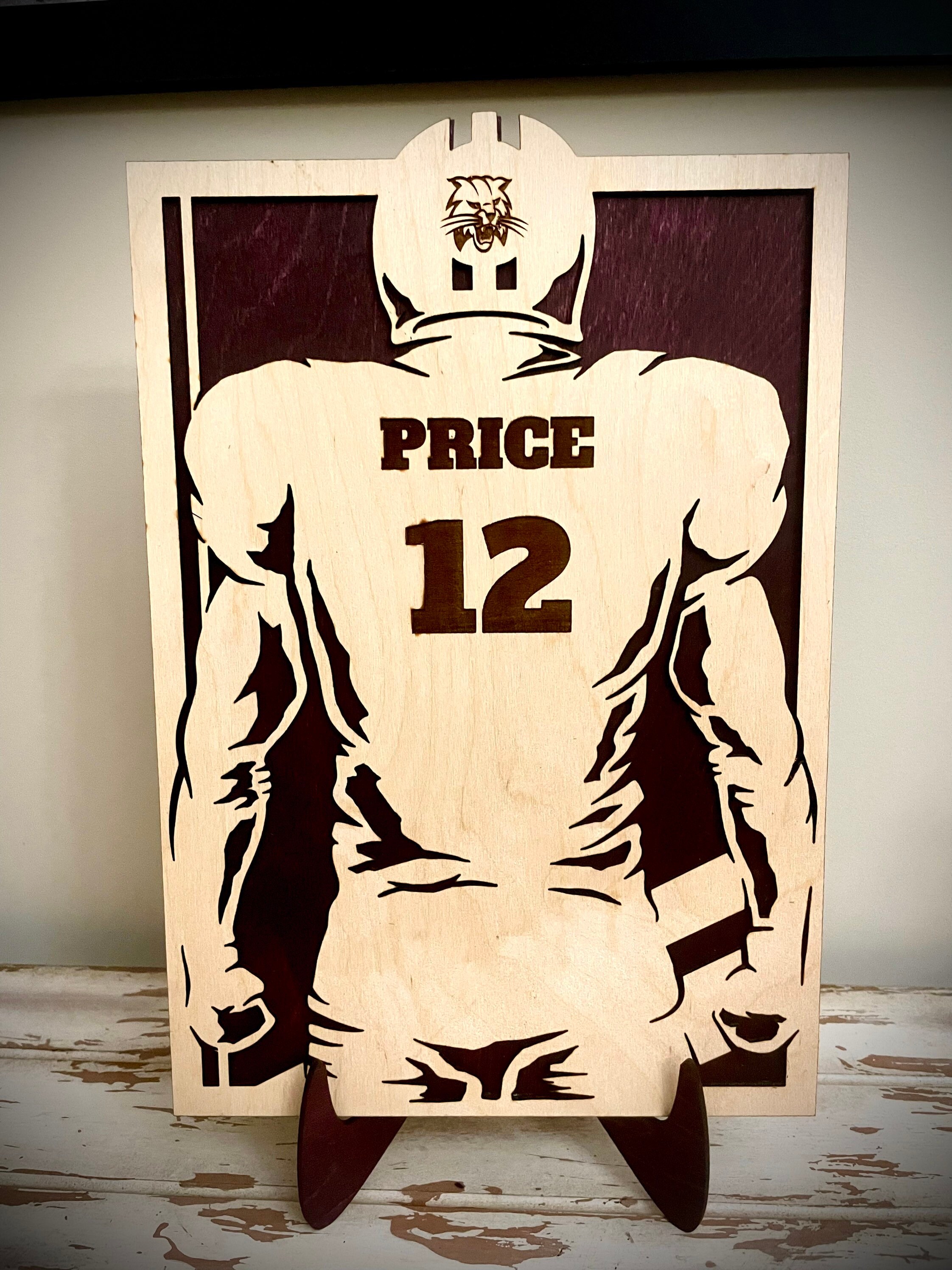Personalized Custom Football Sign Custom Plaque With Player - Etsy