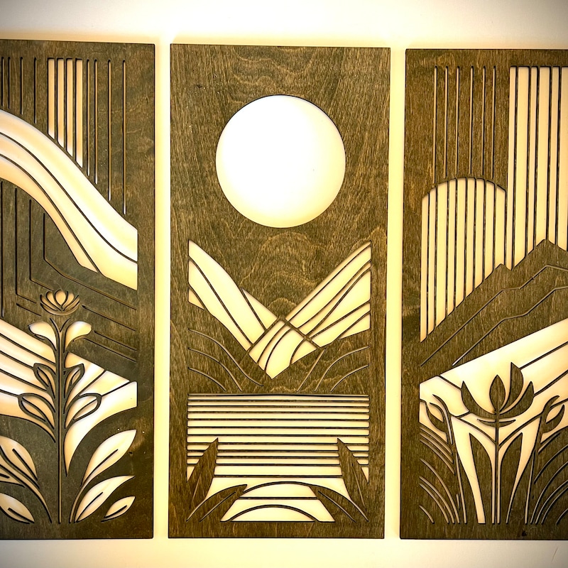 Three Panel Wall Art - Etsy