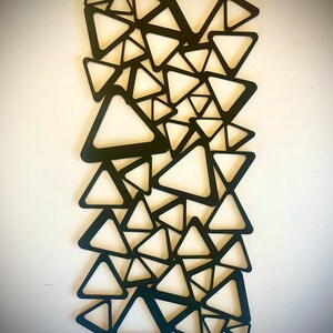 Boho Modern Geometric Shapes Triangles Squares Circles Wood Wall Art, 3 ...