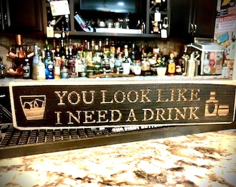 Funny Bar Sign Drinking Responsibly Means Not Spilling It - Etsy