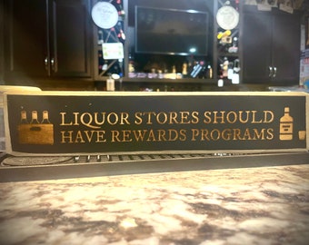 Liquor up Front Poker in the Rear Novelty Sign Gift Alcohol Drinking ...