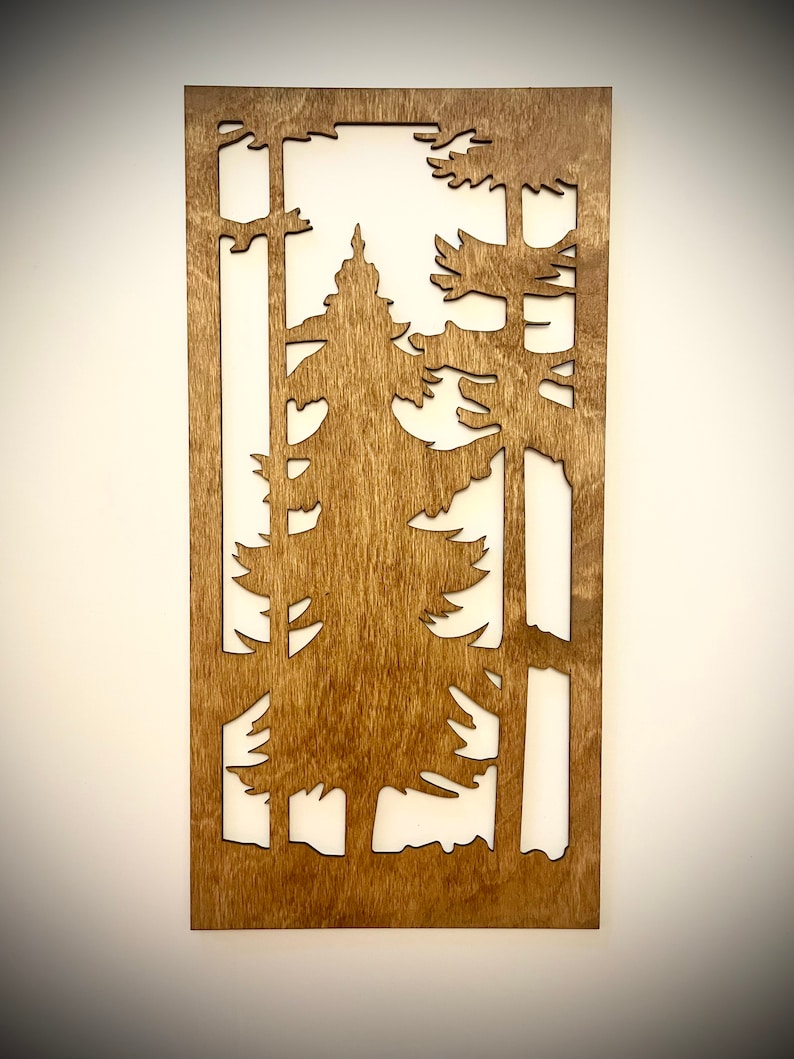 Pine Tree Forest Wall Art, 3 Panel Available in Multiple Sizes and ...