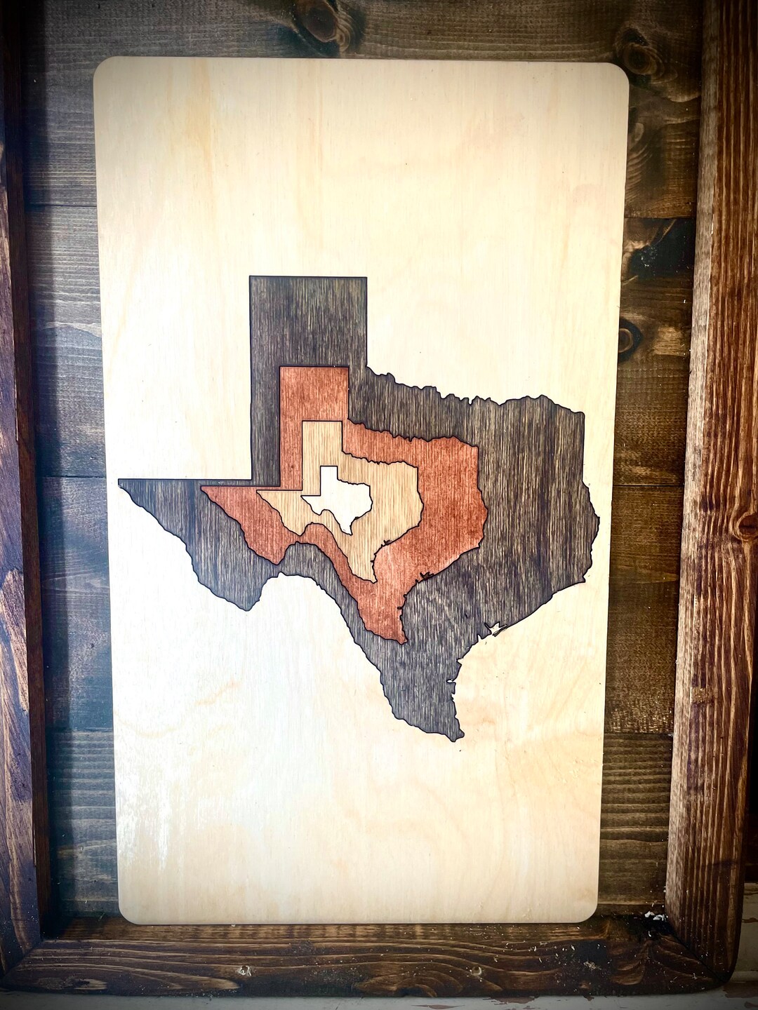 Inlay Art Wood Texas Panel Table or Wall Art, Multi-color - Etsy