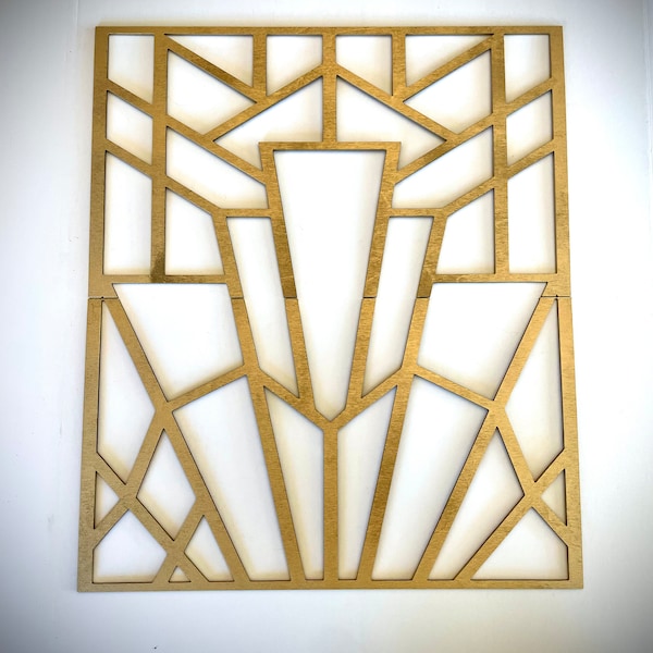 3D Art Deco Wall Paneling, Vintage Decorative Wall Panels, Wainscot ...