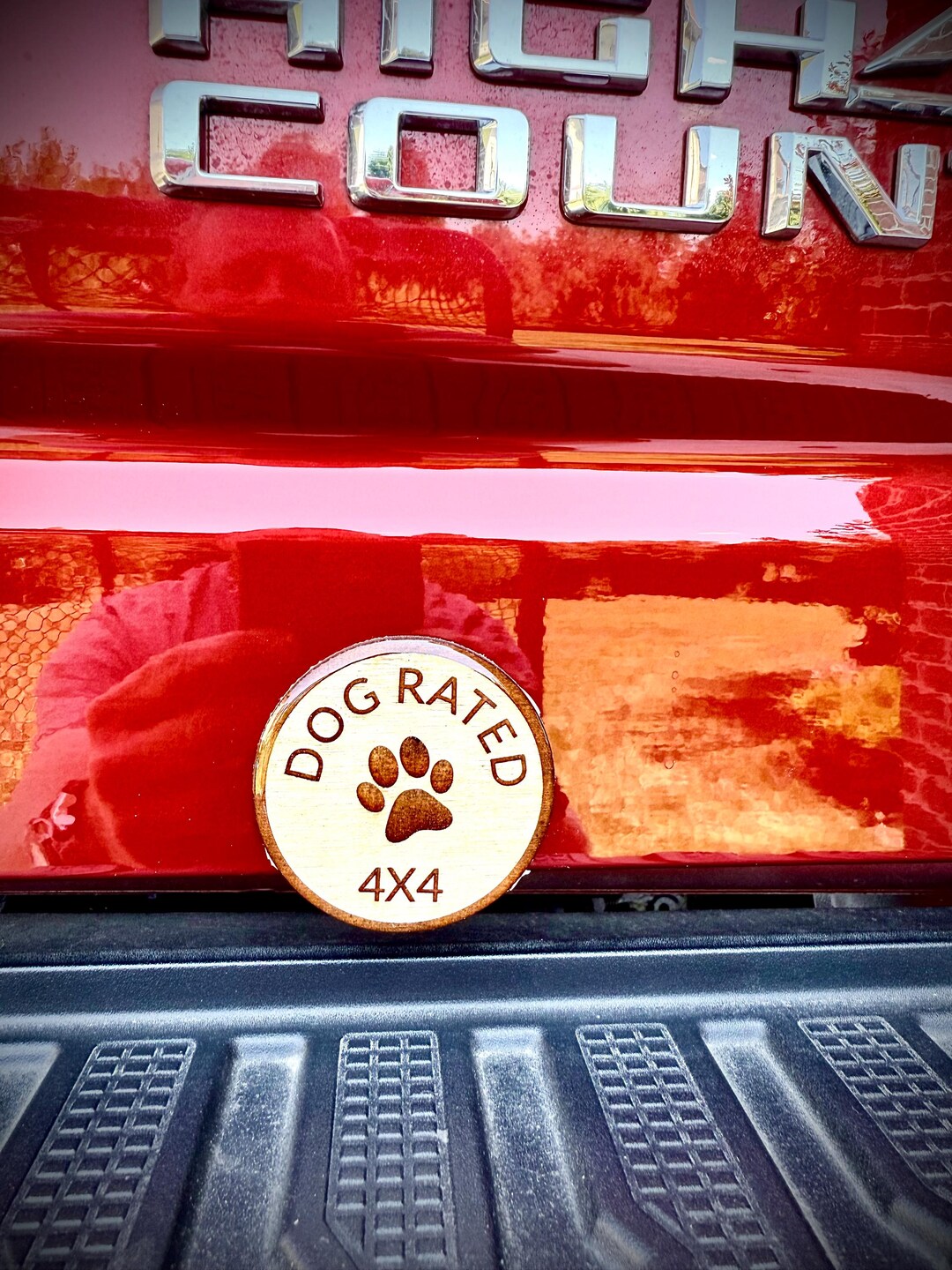 Dog Rated 4X4 Wooden Emblem / Decal for Truck, Car, Laptop, or Anything ...