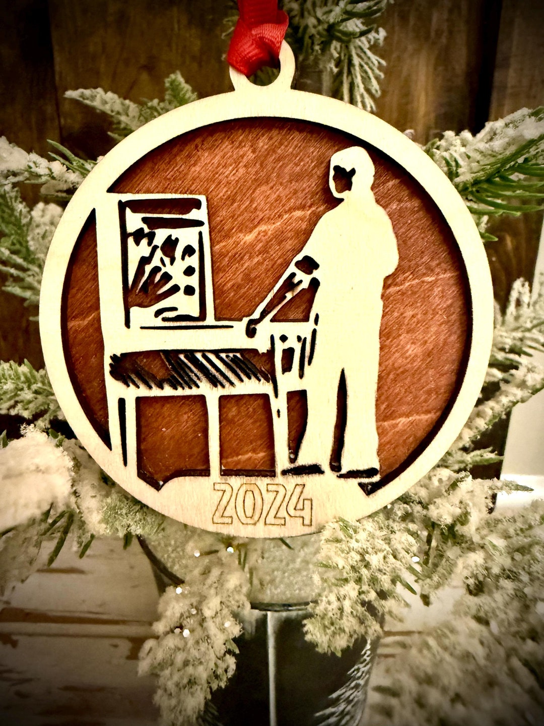 Pinball Player Pinball Machine 2 Layer Personalized Laser Cut Wood ...