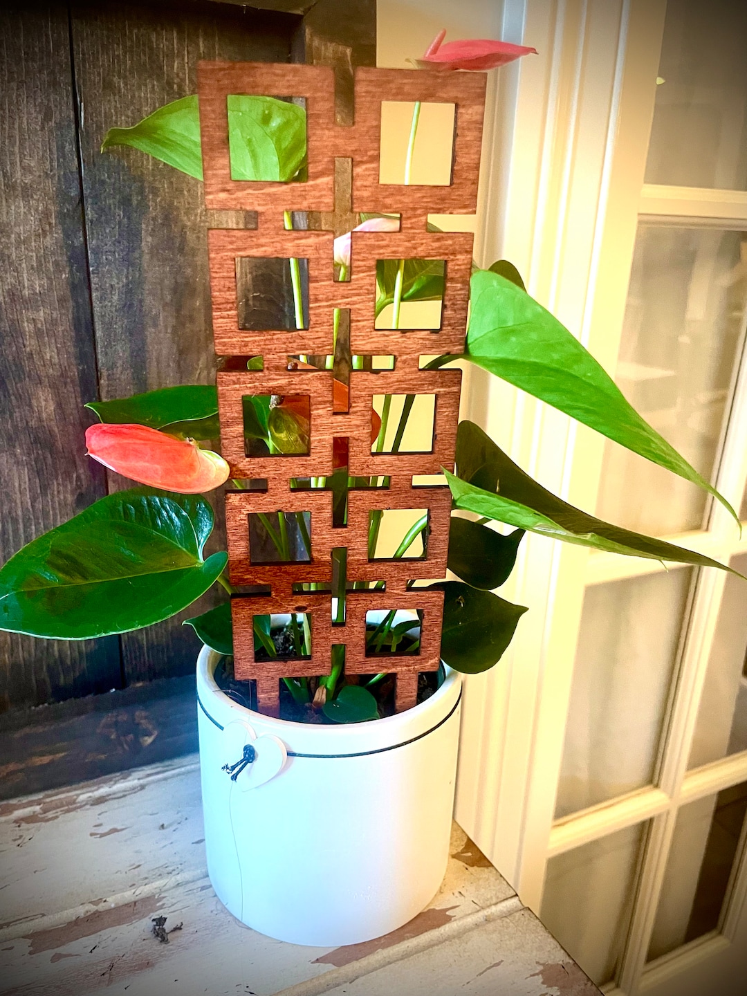 Square Shapes Indoor Boho Plant Trellis Available in Multiple Sizes and ...