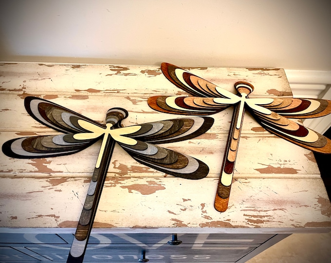 Large Handmade Wood Dragonfly Hanging Garden Wall Art, 21 Wide - Etsy