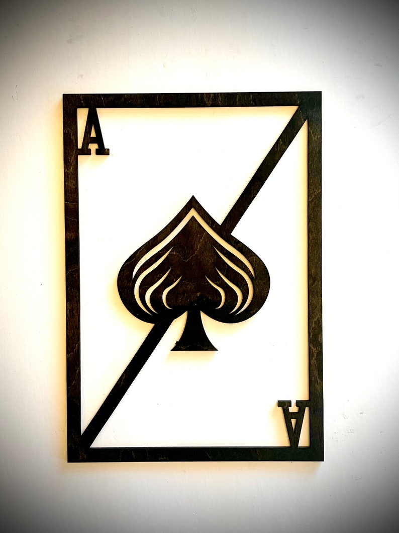 4 Aces Wood Playing Cards 4 Panel Wall Art Available in 13 - Etsy