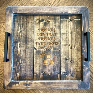 Shot-cuterie Board Custom Rustic Distressed Shot Serving Tray With ...