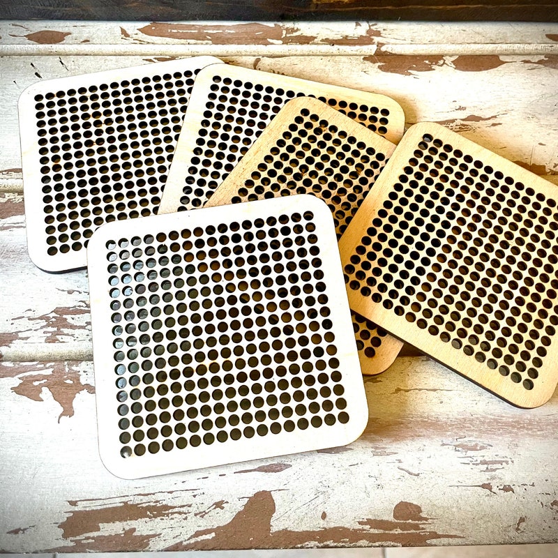Cross Stitch Coaster - Etsy