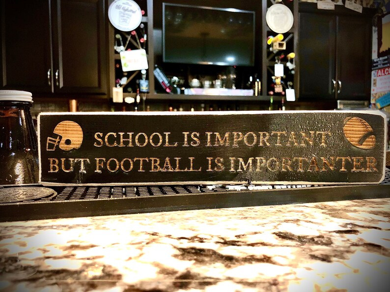 Funny Football Sign School is Important but Football is | Etsy