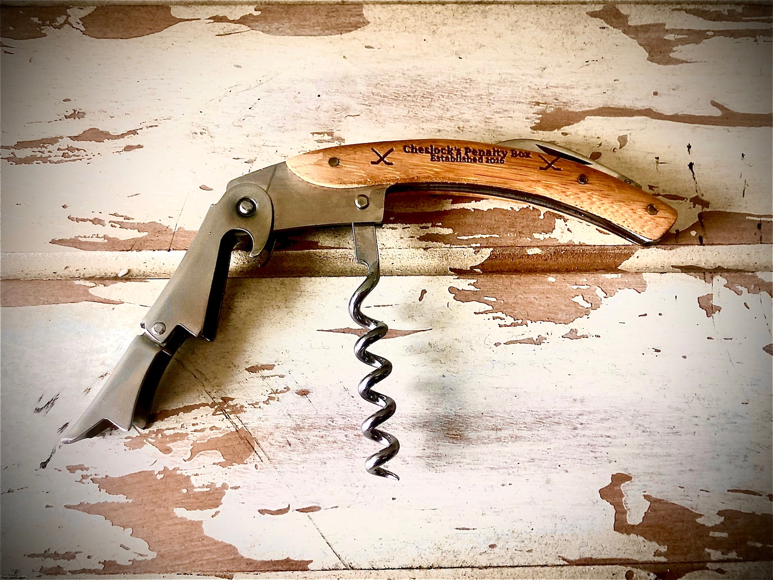Custom engraved wood wine key / wine opener / corkscrew | Etsy
