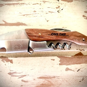 Custom Engraved Wood Wine Key, Wine Opener, Corkscrew, Personalized ...