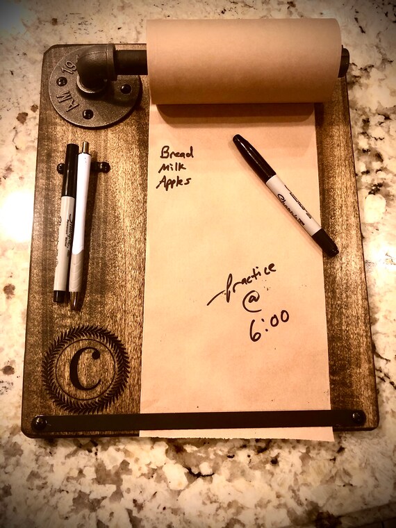 Note Minder Rustic Paper and Pen Station | Etsy