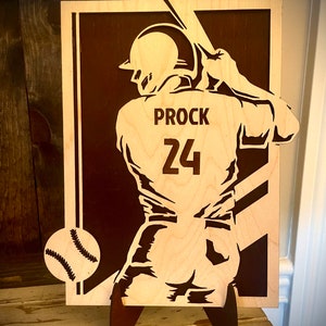 Personalized Custom Baseball Sign / Plaque With Player Name and Number ...