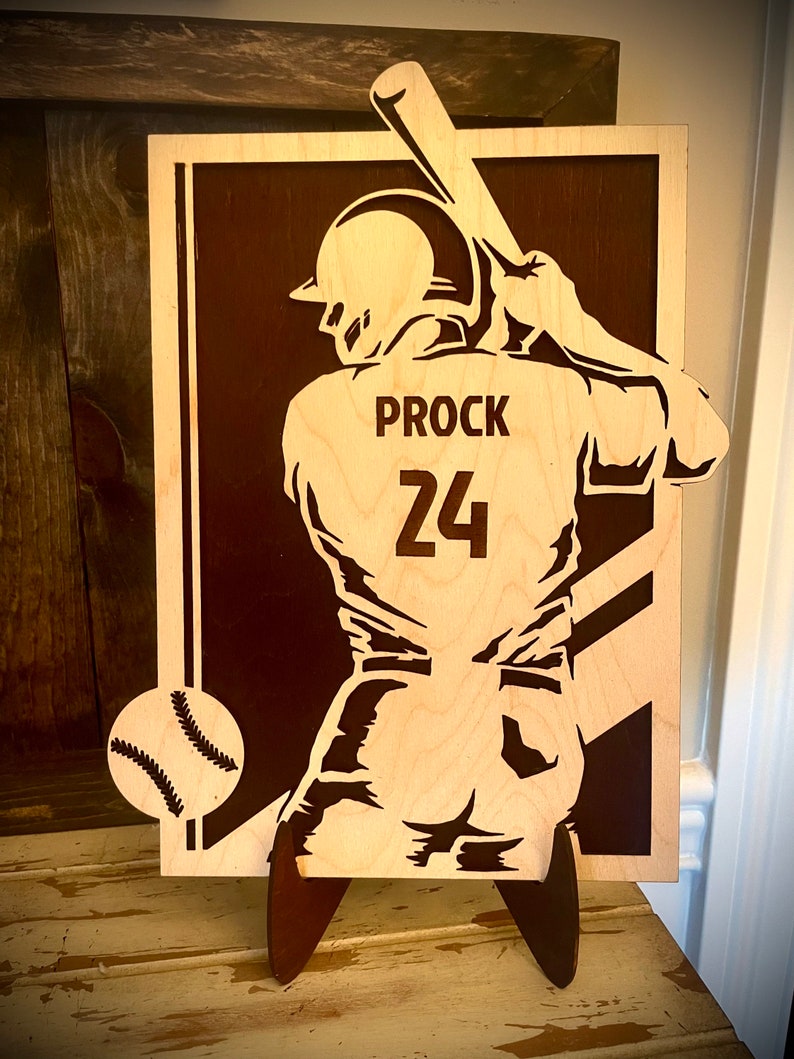 Personalized Custom Baseball Sign / Plaque With Player Name and Number ...