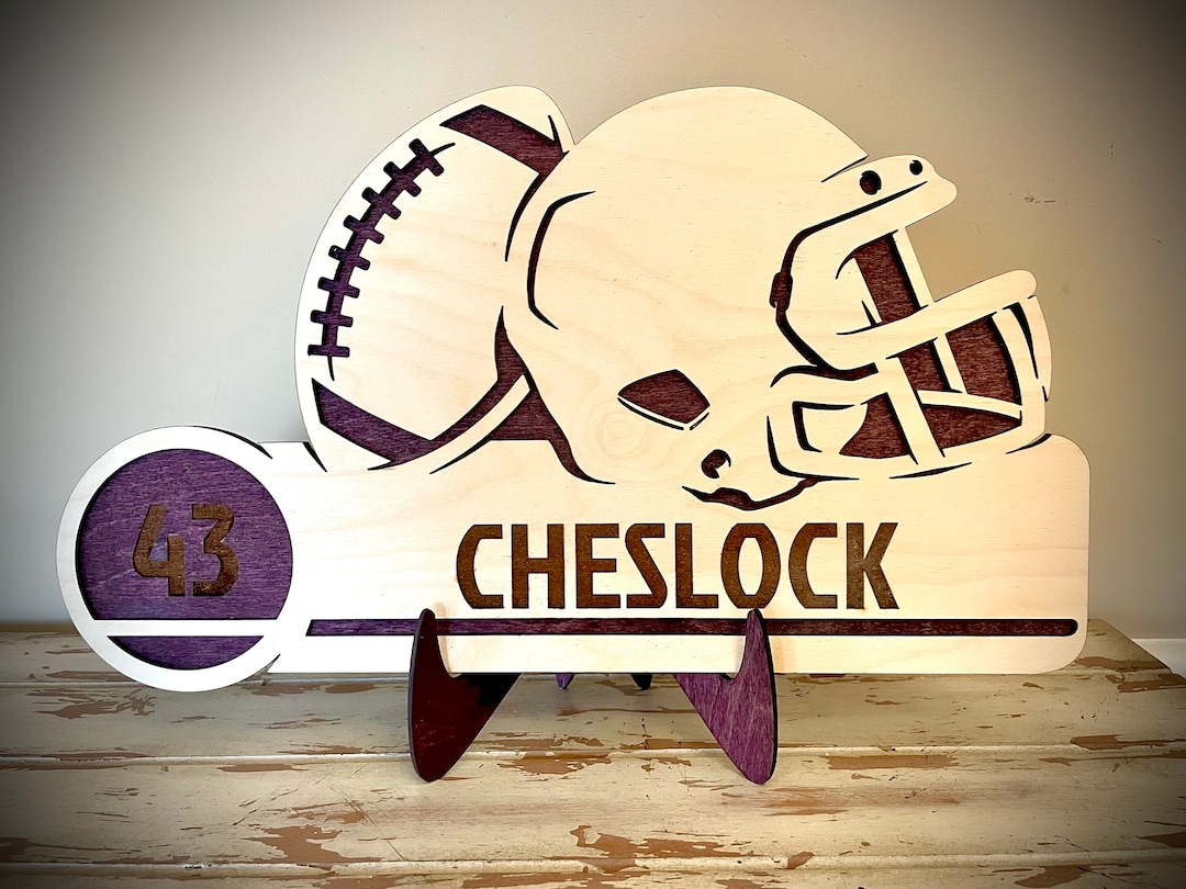 Personalized Custom Football Sign / Plaque With Player Name and Number ...