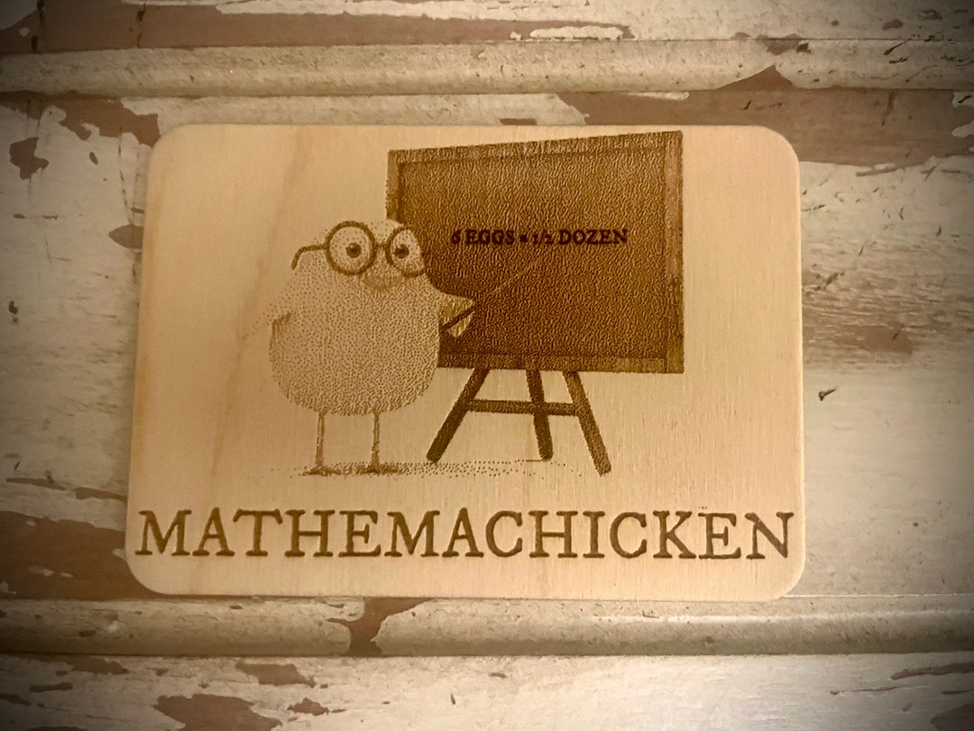 Funny Kitchen / Fridge Magnet - Mathemachicken. Teacher or Professor ...